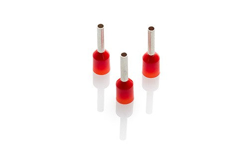 1mm Cord End Ferrule, Red, 1000 Pieces - JACDistributors