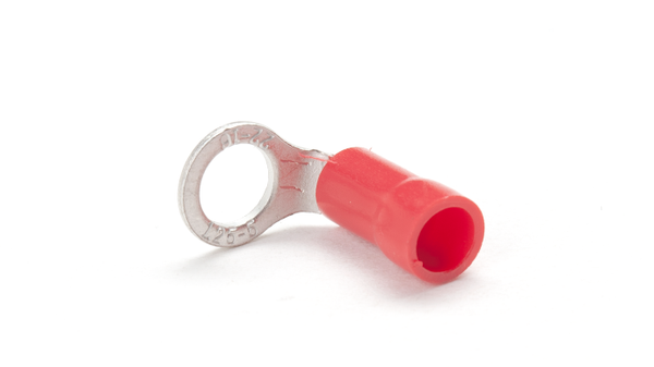 RR37/RA Red Right Angled Ring Terminal to fit 3.5mm Stud - JACDistributors