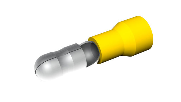 YMB50/VR Yellow Male Bullet Connector 5mm - JACDistributors