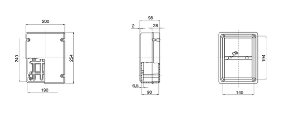 Gewiss GW44208 - Junction Box with Plain Screwed Lid - IP56 Rated - 24 ...